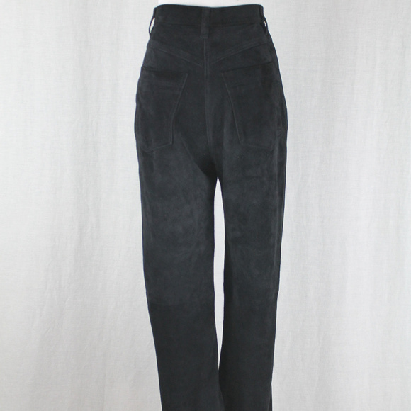 jaeger | Jeans | Vintage Jaeger Black Suede Leather Jeans | Poshmark